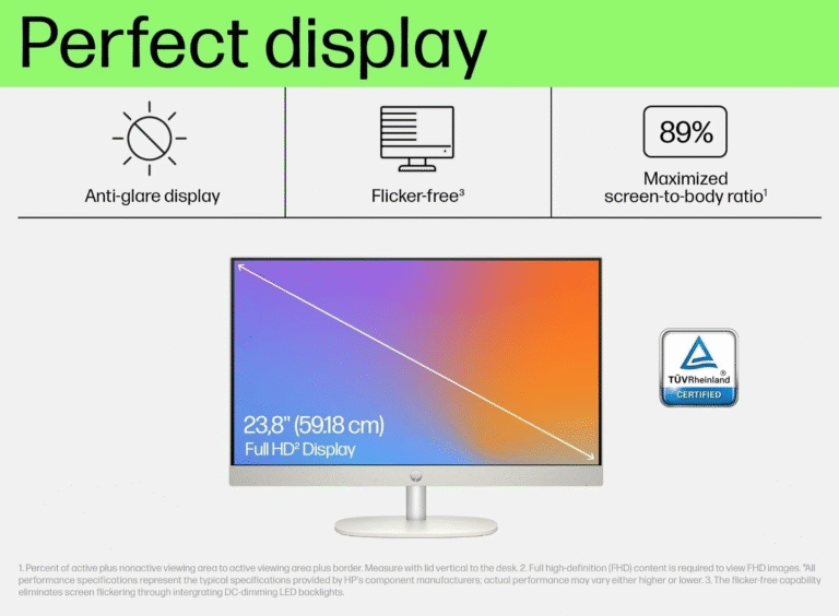 HP 24-cr0477in All-in-One Desktop PC / 13th Generation Intel Core i5 ...